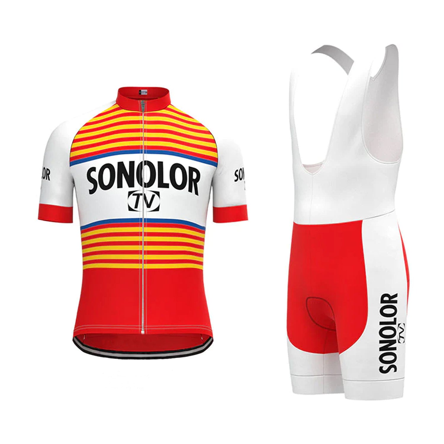 Sonolor Red Vintage Short Sleeve Cycling Jersey Matching Set – Forest ...